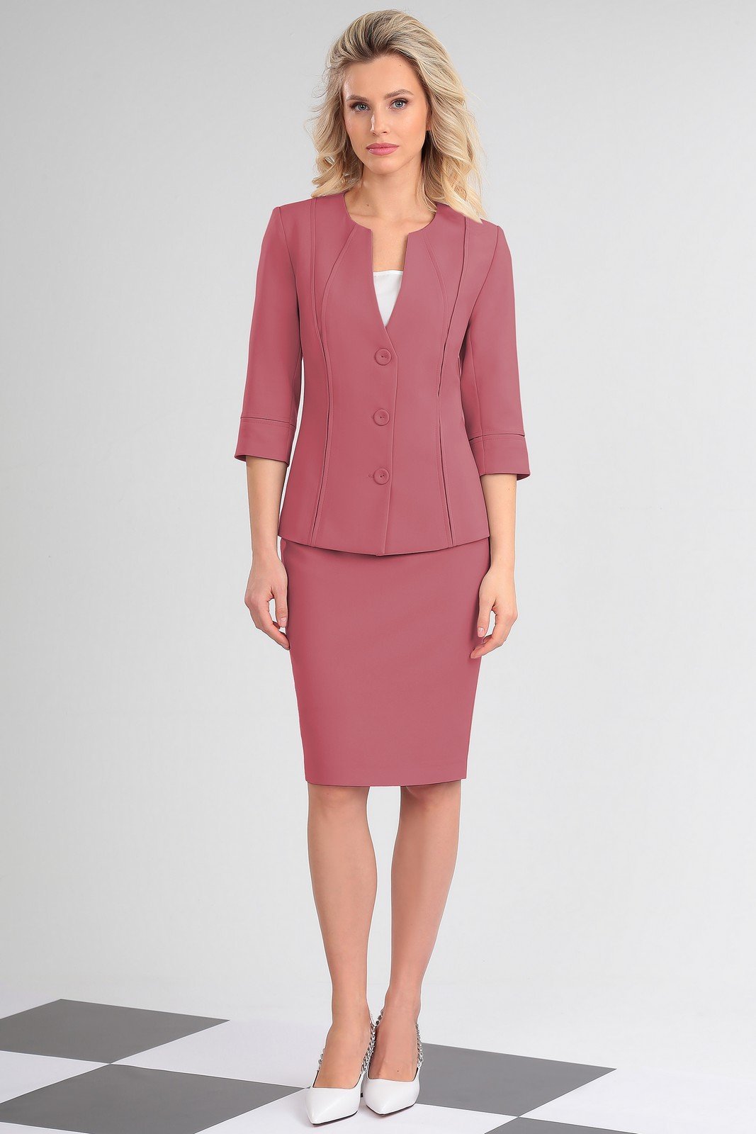 Костюм с юбкой 31318 терракот LeNata купить в интернет магазине | в наличии